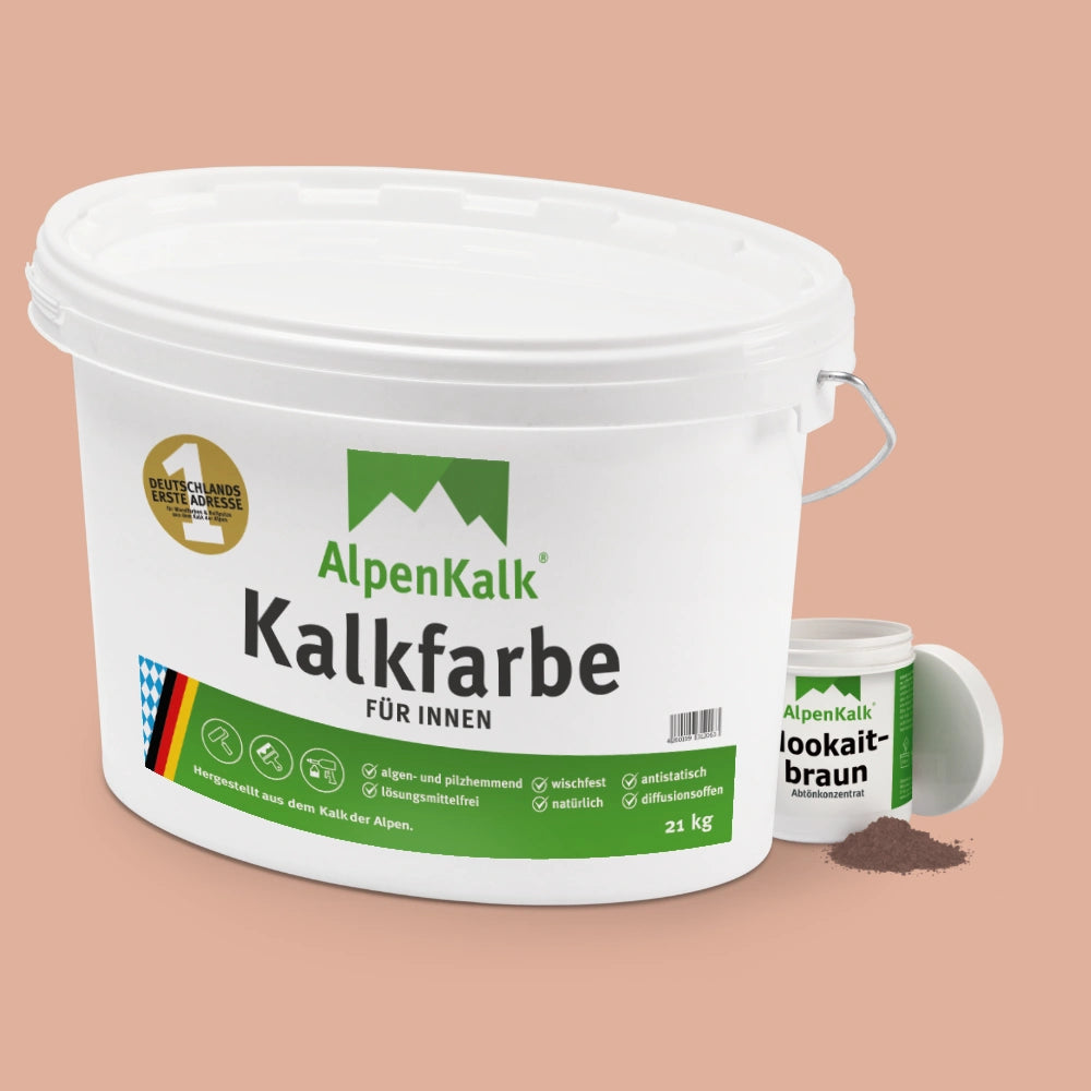 Kalkfarbe INNEN 21 kg Mookait-Braun (100 m²) — AlpenKalk GmbH