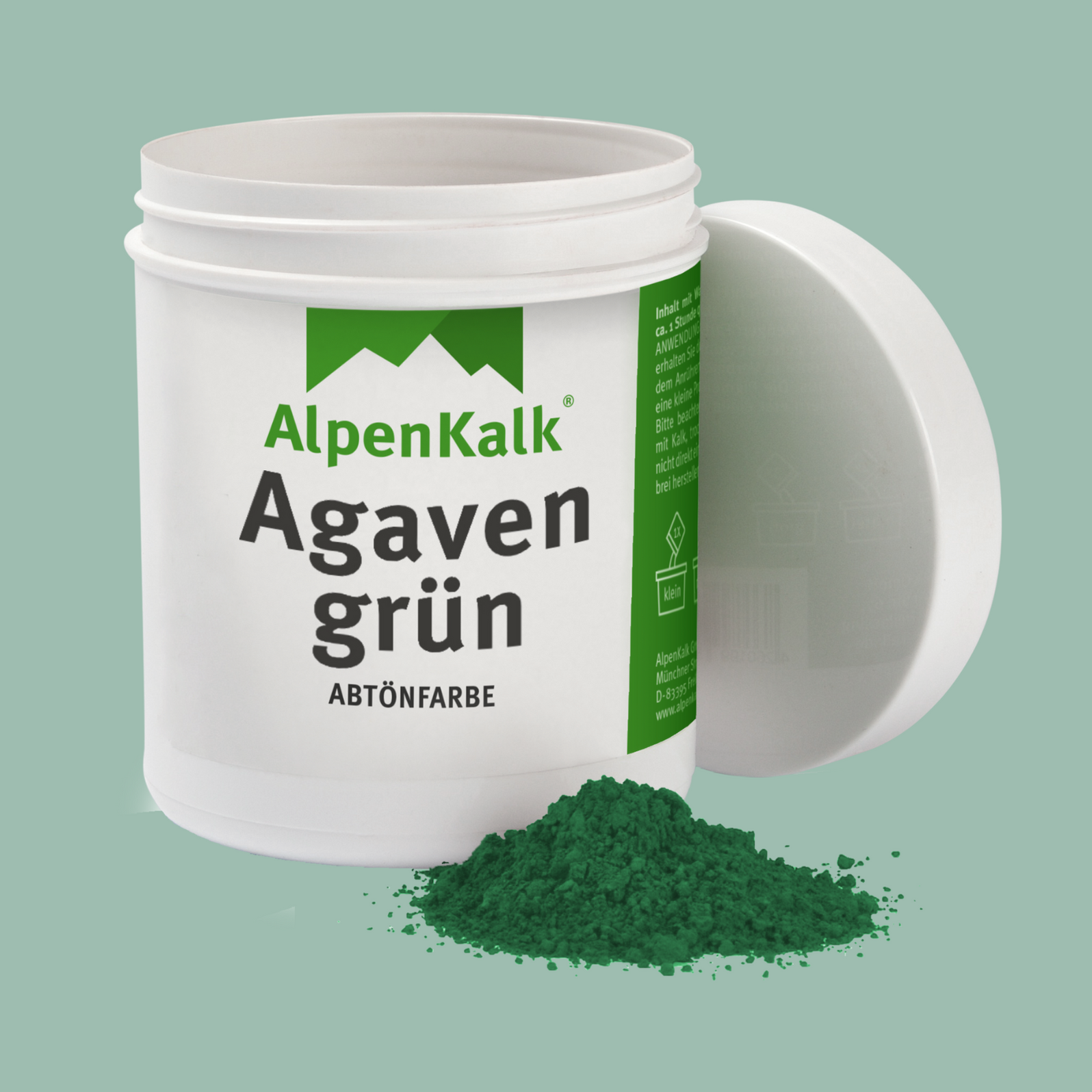Agaven-Grün | AlpenKalk© Kalkfarbe & Rollputz einfärben — AlpenKalk GmbH