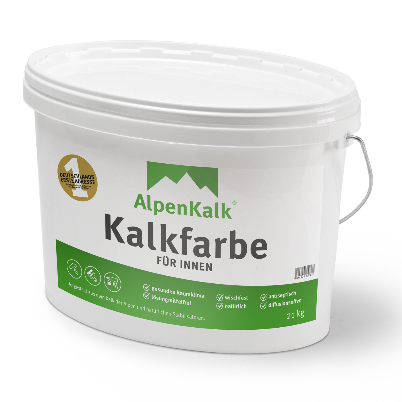Kalkfarbe INNEN 21 kg Beeren-Rot (100 m²) — AlpenKalk GmbH